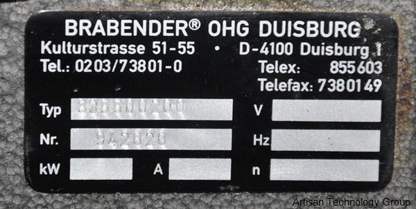 PL-2000 Plasti-Corder Brabender (Torque Rheometer) | ArtisanTG™