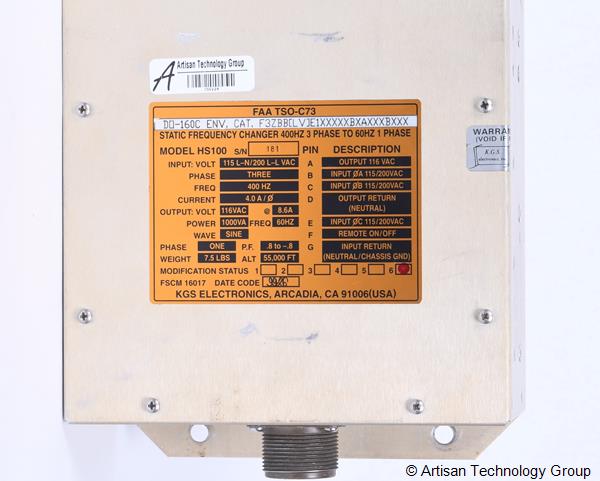 HS100 KGS Electronics (Static Frequency Changer) | ArtisanTG™