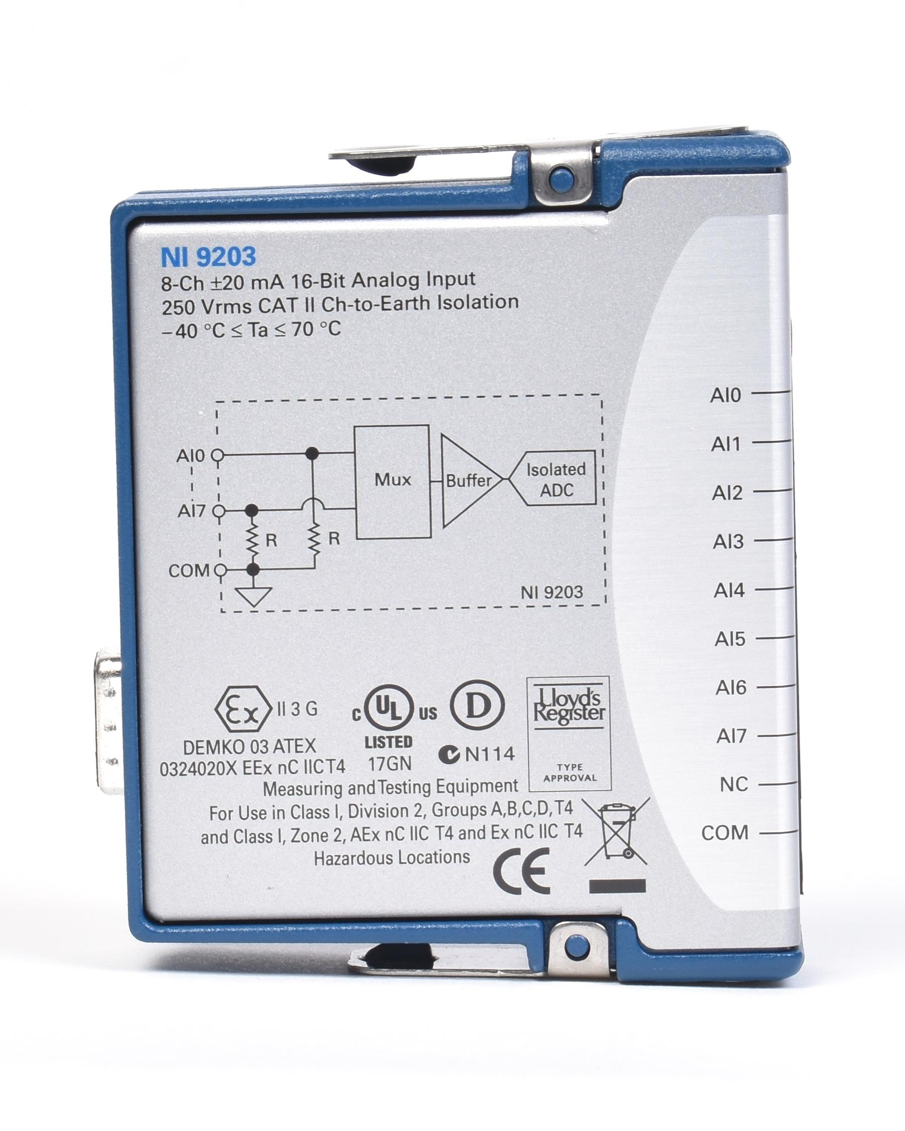 NI 9203 (8-Channel 16-Bit Analog Current Input Module (No Terminal Block)) | ArtisanTG™