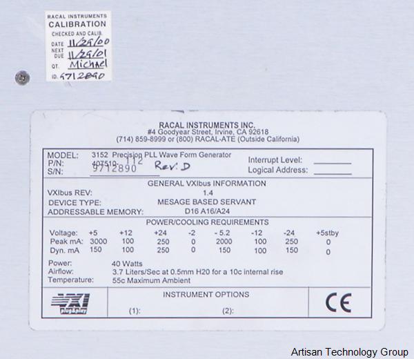 3152 Racal (Precision PLL Waveform Generator) | ArtisanTG™