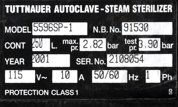 5596 SP-1 Tuttnauer (55 Compact Series Autoclave) | ArtisanTG™